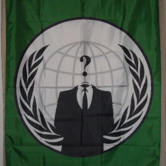 Wall Decor | Anonymous Hacker Corporate 3x5 Green Vertical Flag Banner ...